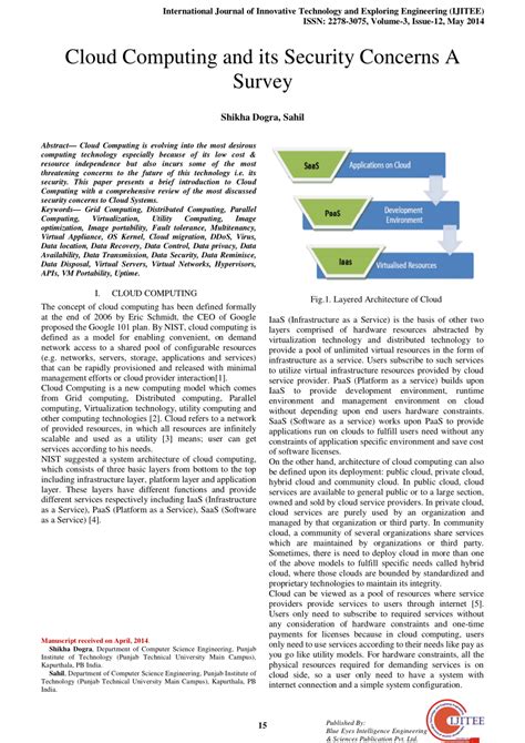 Pdf Cloud Computing And Its Security Concerns A Survey