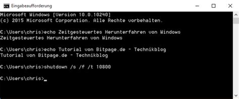 Windows Und Zeitgesteuert Herunterfahren Bitpage De Der Technikblog