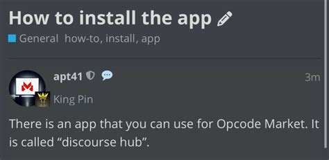 Malcore On Linkedin Just Found Out The Opcode Market Forum Has An App