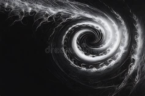Abstract Swirling Vortex Of Light And Dark Creating A Dynamic Visual Stock Illustration