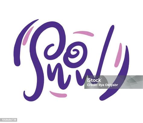 눈 텍스트 벡터 레터링 포스터 또는 카드입니다 현대 브러시 서 예입니다 0명에 대한 스톡 벡터 아트 및 기타 이미지 0명 12월 겨울 Istock
