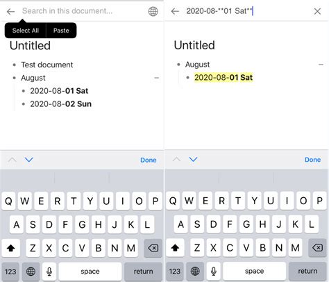 Search In Ios And Macos Differ For Bold 🐛bugs Dynalist Forum