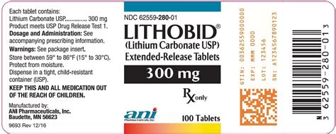 Lithobid Fda Prescribing Information Side Effects And Uses