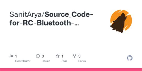 GitHub SanitArya Source Code For RC Bluetooth Controller HC 05