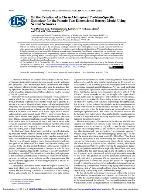 Pdf On The Creation Of A Chess Ai Inspired Problem Specific Optimizer