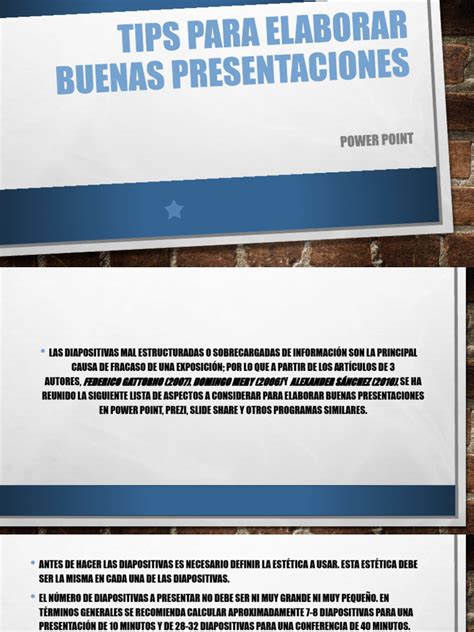 Tips Para Elaborar Buenas Presentaciones Pdf