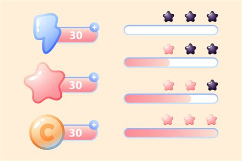 Game Asset Ui Design Cartoon Element With Elegant And Colorful 16666563 Vector Art At Vecteezy