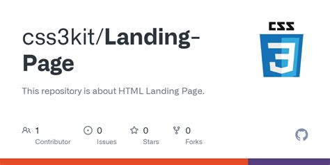 github css3kit landing page this repository is about html landing page