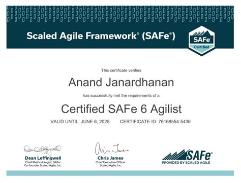 Anand Janardhanan On Linkedin Safe Agile