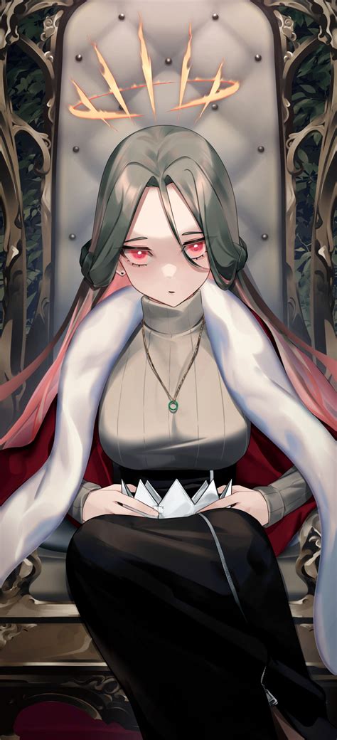 Safebooru 1girl Absurdres Bangs Black Skirt Breasts Cape Cloak Crown