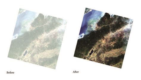 Images In Natural Colours Before And After The Atmospheric Correction Download Scientific Diagram