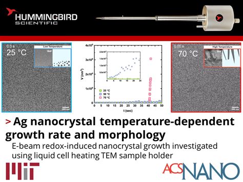 Ag Nanocrystal Temperature Dependent Growth Rate And Morphology Hummingbird Scientific