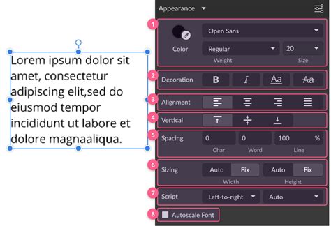 Text Properties Corel Vector Help