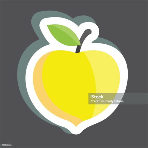 스티커 복숭아 과일과 야채 기호에 적합합니다 편집 가능한 간단한 디자인 디자인 템플릿 벡터 간단한 기호 그림 건강한 식생활에 대한 스톡 벡터 아트 및 기타 이미지 Istock
