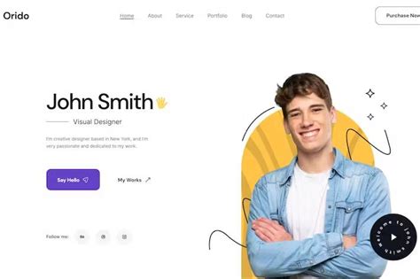 orido personal portfolio react nextjs template latest version