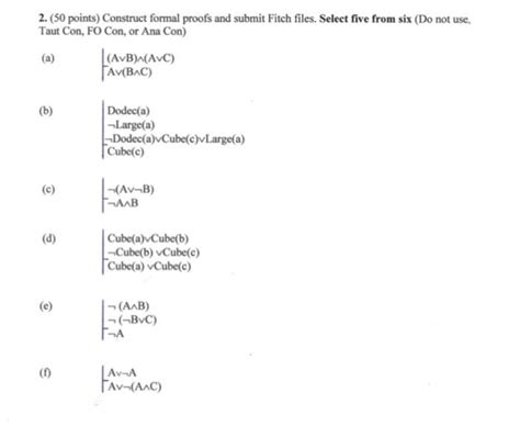 Solved Points Construct Formal Proofs And Submit Chegg Com