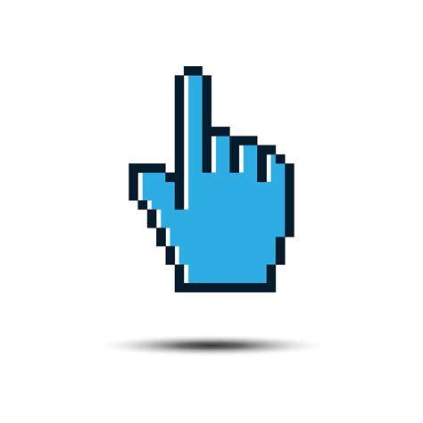 Cursor Pointer Icon Template Click Finger Pixel Illustration Design Vector Art At