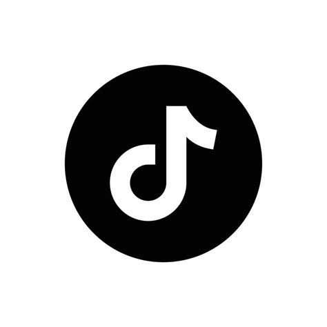 Download Tik Tok Black Icon Flat Template Iconos Planos Dibujos A