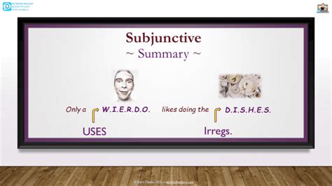 Free Spanish Subjunctive My Teacher Dave