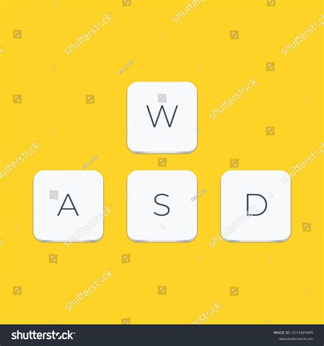 Wasd Computer Keyboard Buttons Desktop Interface Stock Vector Royalty Free 2173425495