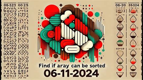 find if array can be sorted leetcode potd 06 11 2024