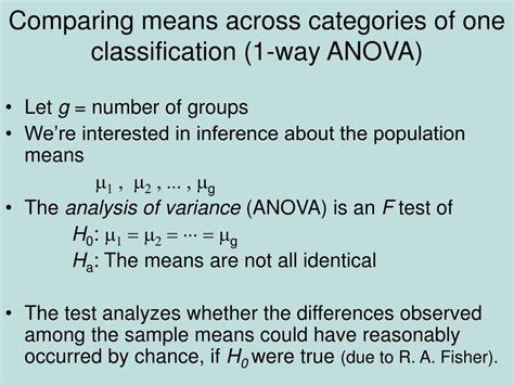 Ppt 12 Comparing Groups Analysis Of Variance Anova Methods