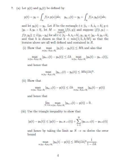 Ordinary Differential Equations Solving An Ode Using Picards