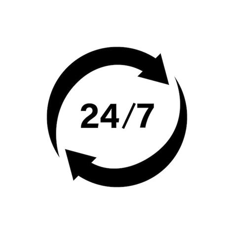24 7 Hours Open Icon