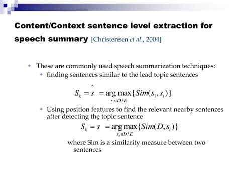 ppt speech summarization powerpoint presentation free download id