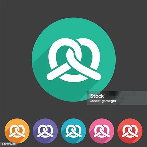 프레첼 베이커리 아이콘크기 평편 웹 팻말 기호까지 로고 라벨 그림자에 대한 스톡 벡터 아트 및 기타 이미지 그림자 단순함