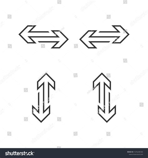 Collection Arrows Outline Icon Vector Linear Stock Vector Royalty Free Shutterstock