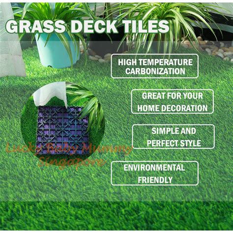 Wooden Grass Deck Tiles Outdoor Diy Garden Patio Courtyard