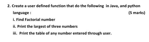 solved 2 create a user defined function that do the