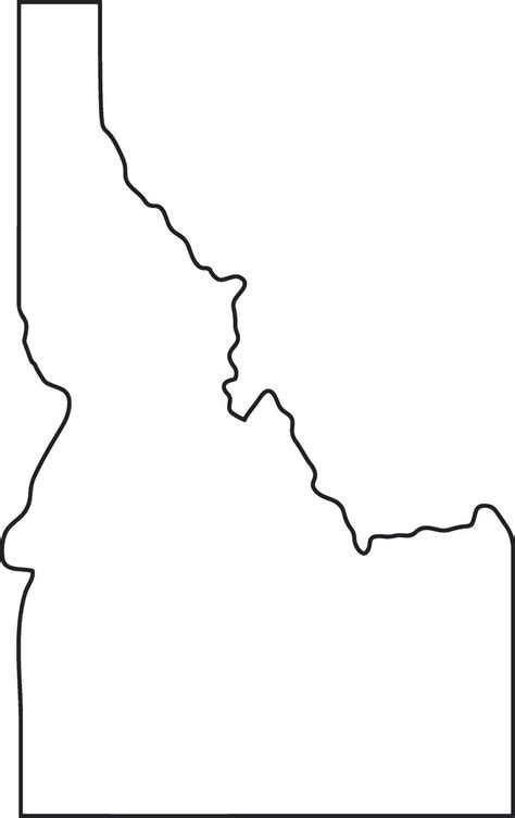 Outline Map Of The State Of Idaho In The Usa 68464556 Vector Art At