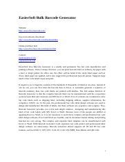 Comprehensive Guide To EasierSoft Bulk Barcode Generator Course Hero