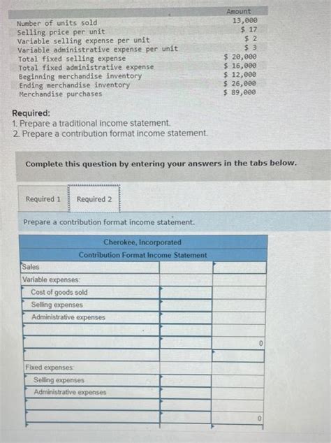 Solved Number Of Units Sold Selling Price Per Unit Variable Chegg Com