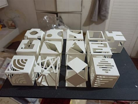 Paper Architecture Models On Table