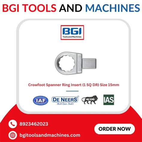 Crowfoot Spanner Ring Insert 1 Sq Dr Size 15mm De Neers Hsn 8204