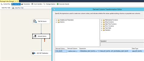 Sql Why Expression Of Derived Column Component Dont Working With