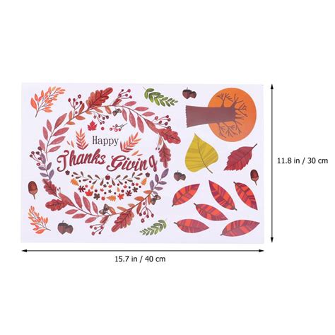4 Sheets Autumn Style Stickers Warm Practical Mapl Grandado