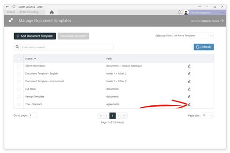 How Do I Update A Document Template LEX