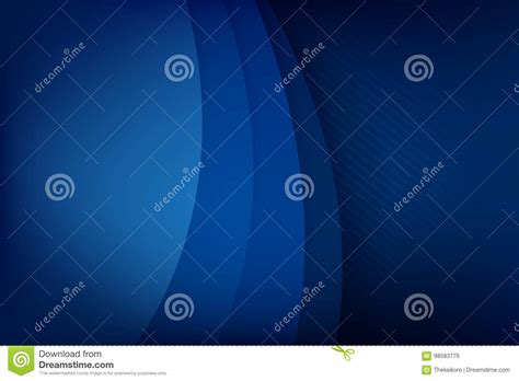 Abstract Deep Blue Background Curve And Overlap Layer With Basic Stock