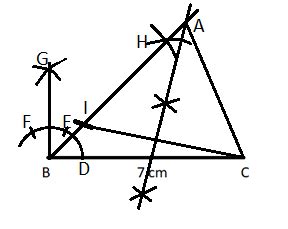 Construct A Triangle ABC Given BC Cm AB AC Cm And Angle ABC O Measure The