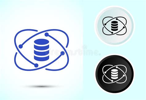 Data Science Icon Design Illustration Big Data Digital Tech Icon Stock Vector Illustration