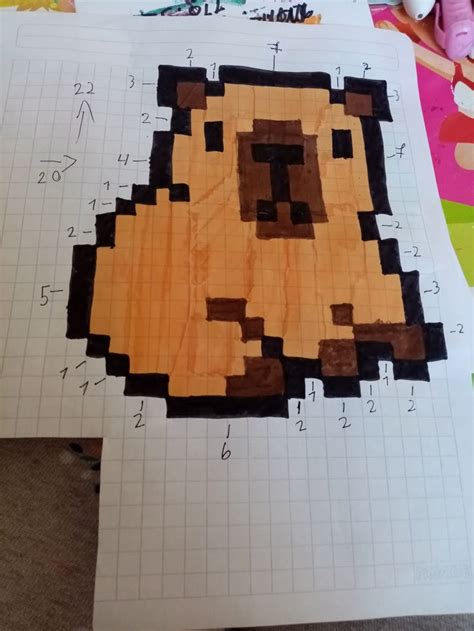 Pixel Art Capibara Carpincho In Pixel Art Pattern Pixel Art