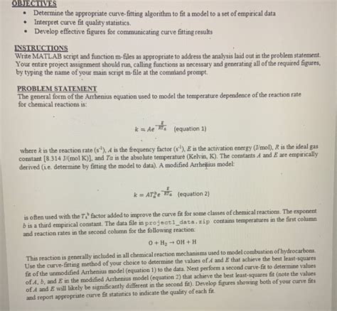 Objectives • Determine The Appropriate Curve Fitting