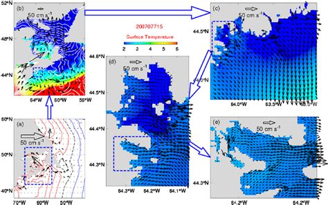 Major Hydrographic Temperature And Circulation Features At 1500 Pm Download Scientific