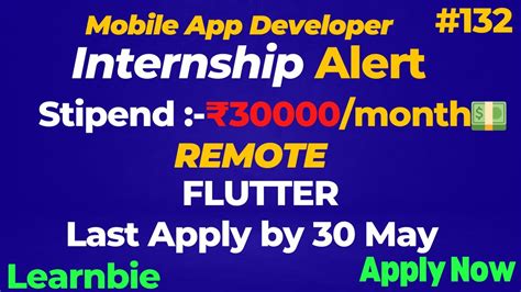 Mobile App Developer Internship Internship Job Flutterdeveloper