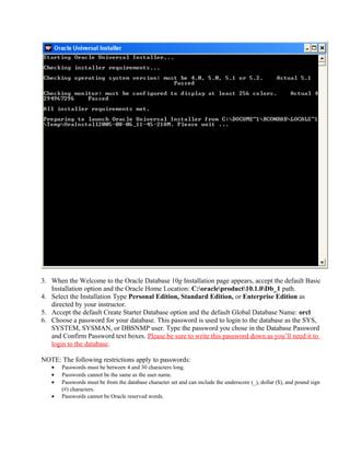 Oracle Install DOC Databases Computer Software And Applications