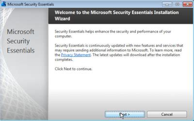 Microsoft Security Essentials EJP Documentation